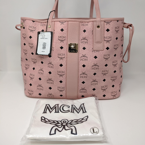 MCM | Bags | Mcm Reversible Liz Shopper Soft Pink Tote Bag | Poshmark